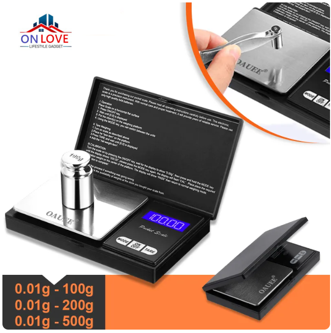 Jewel Mini Stainless Steel Electronic Scale Digital Pocket Scale Gold ...