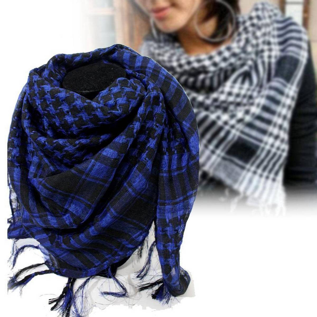 ?ALLGOOD?Arab Shemagh Keffiyeh Tactical Palestine Scarf Shawl Kafiya ...