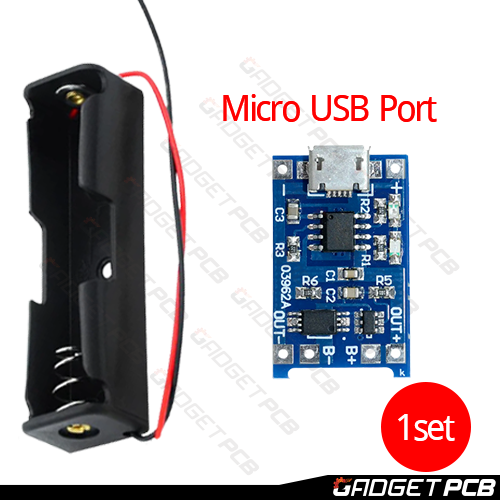 Combo Pack 18650 Battery Cell Charger 3.7V Battery Charger TP4056 ...