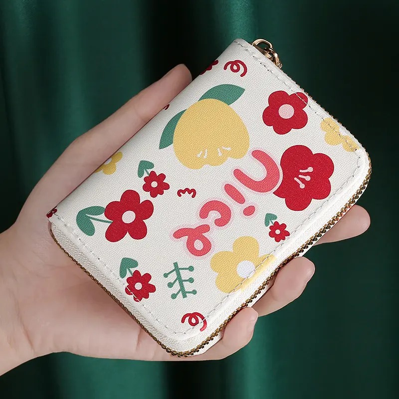Famous print Cartoon wallet mini kids wallets card purse small key ...