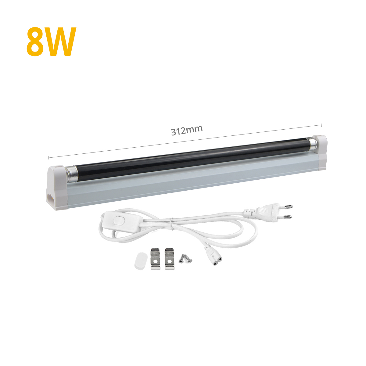 220V 110V 6W 8W Ultraviolet Lamp UV Black Light Blue Quartz Lamp T5 ...