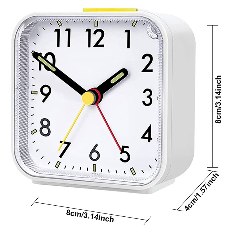 Alarm Clock Analog Silent No Ticking Alarm Clock Portable Alarm Clock ...