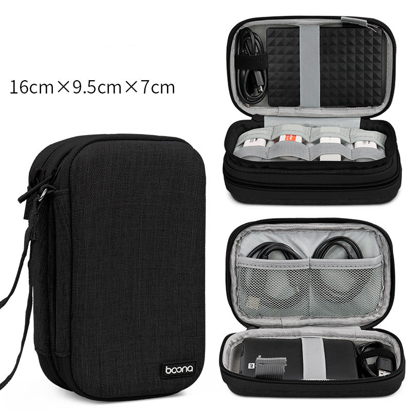 BOONA Dual Hard Drive Case EVA Hard Shell 2.5 inches External Hard Disk ...