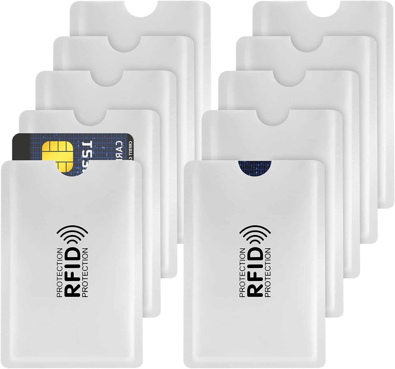 3pcs Aluminium Anti RFID Card Holders, NFC Blocking Reader Lock ID Bank ...