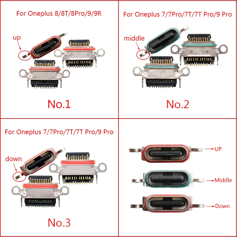 【Emotion HENG】5PCS Type-C USB Dock Charging Port Connector For Oneplus 7 8 9 Pro 5 6 5T 6T 7T 8T ...