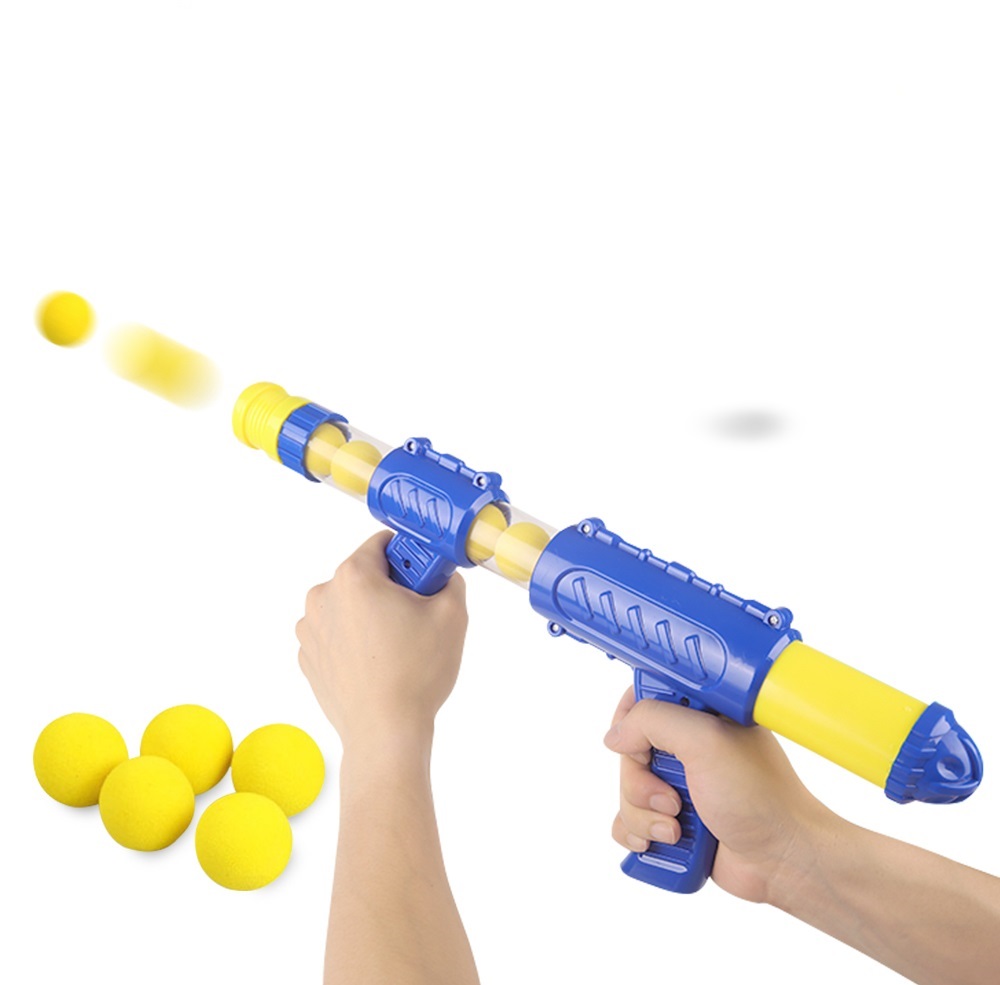 (1 gun + 5 pcs eva ball) Air power blaster soft eva ball gun/ safe soft ...