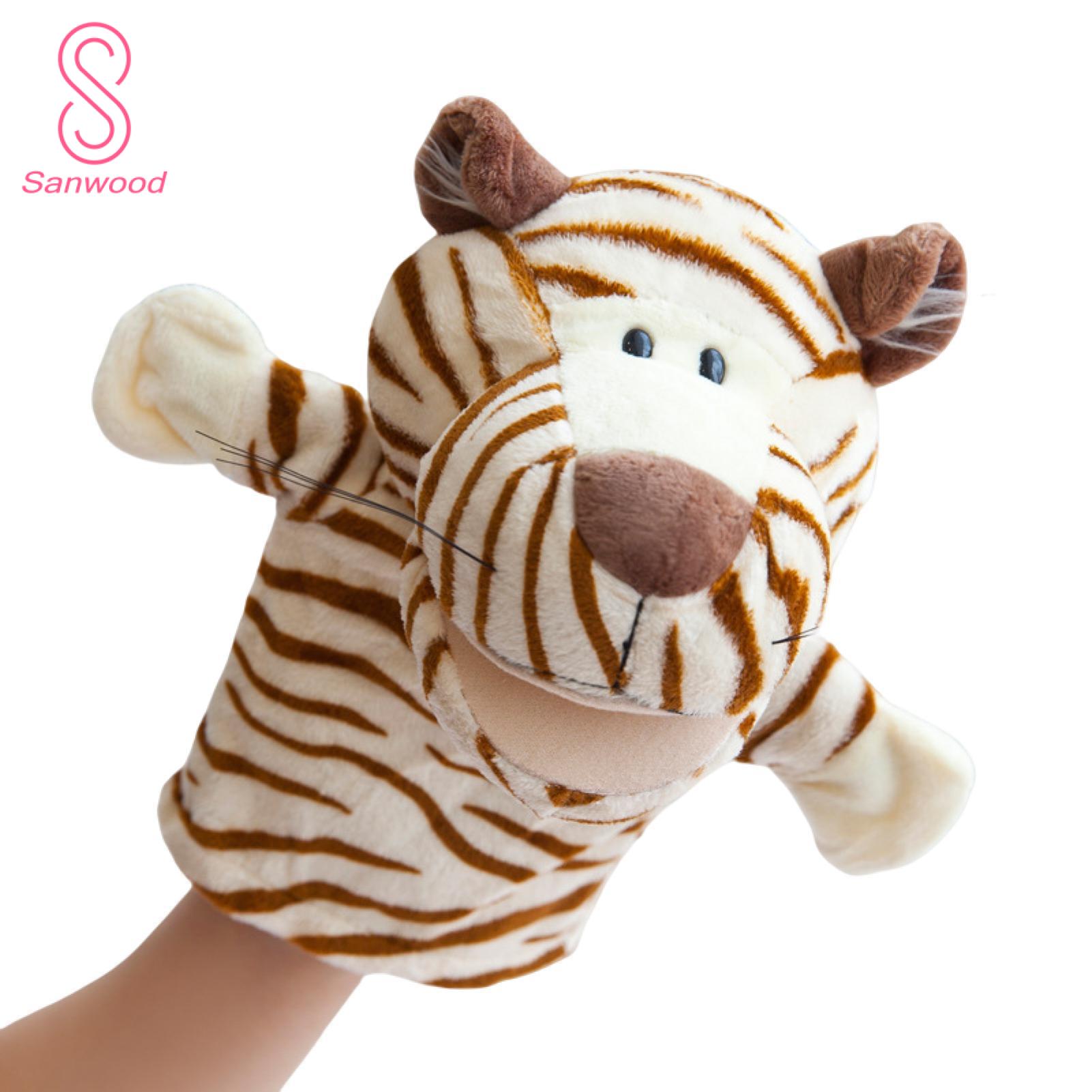 Hand Puppet Doll Hedgehog Wolf Plush Puppet Pretend Telling Story Doll ...