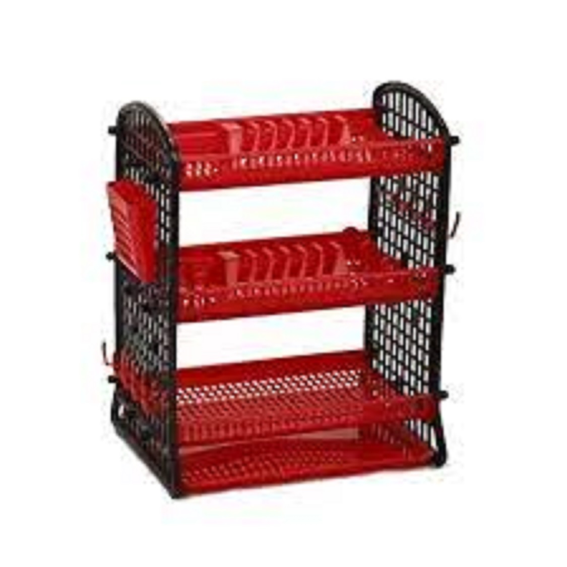 Smart Kitchen rack plastic - 3 Step - Red | Daraz.com.bd