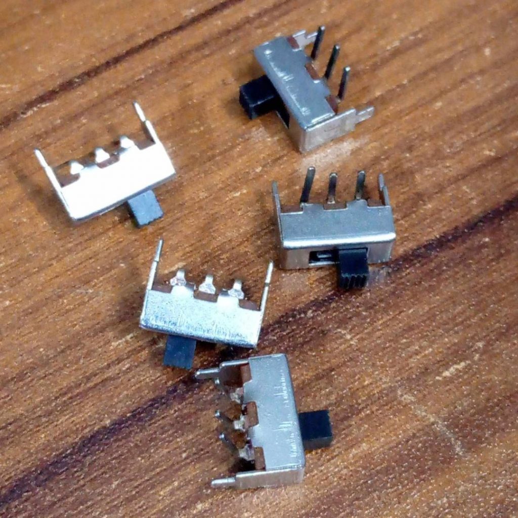 10Pcs - 2 Positions 90 Degree Angle Metal Slide Switch 3 Pins ON OFF ...