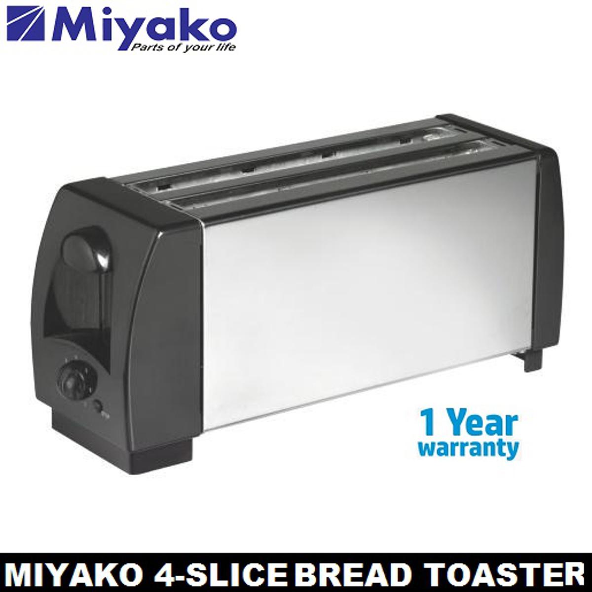 Miyako 4 Slices Stainless Steel Bread Toaster | Daraz.com.bd