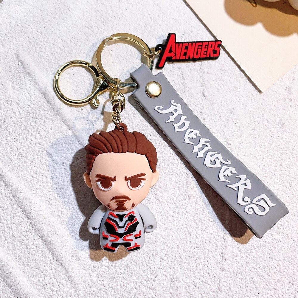 Marvel Superhero Iron Man Keychain Avengers Captain America Thor ...