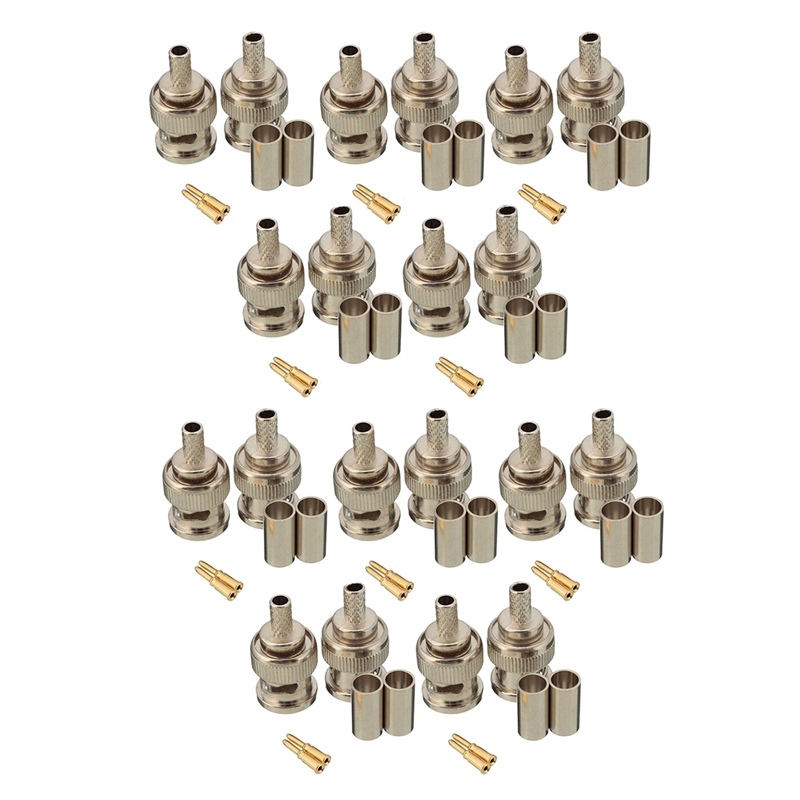 20 Sets 3-Piece BNC Male RG58 Plug Crimp Connectors | Daraz.com.bd
