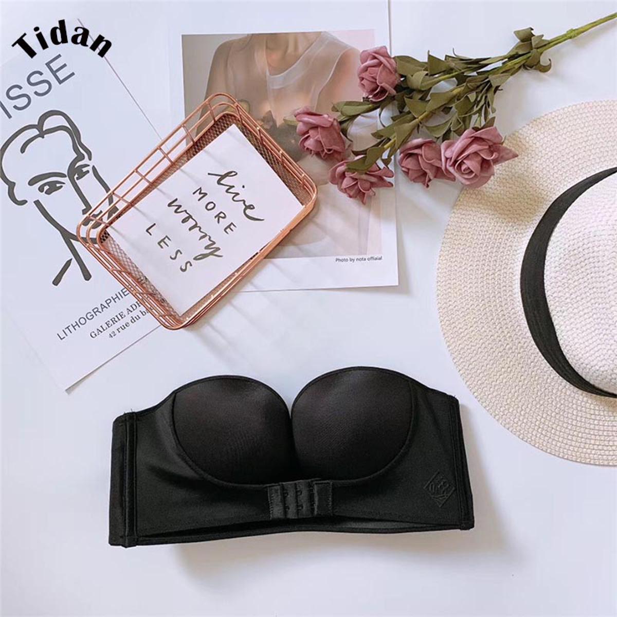 Women Multiway Strapless Bra Super Push Up BraInvisible Brassiere Front ...