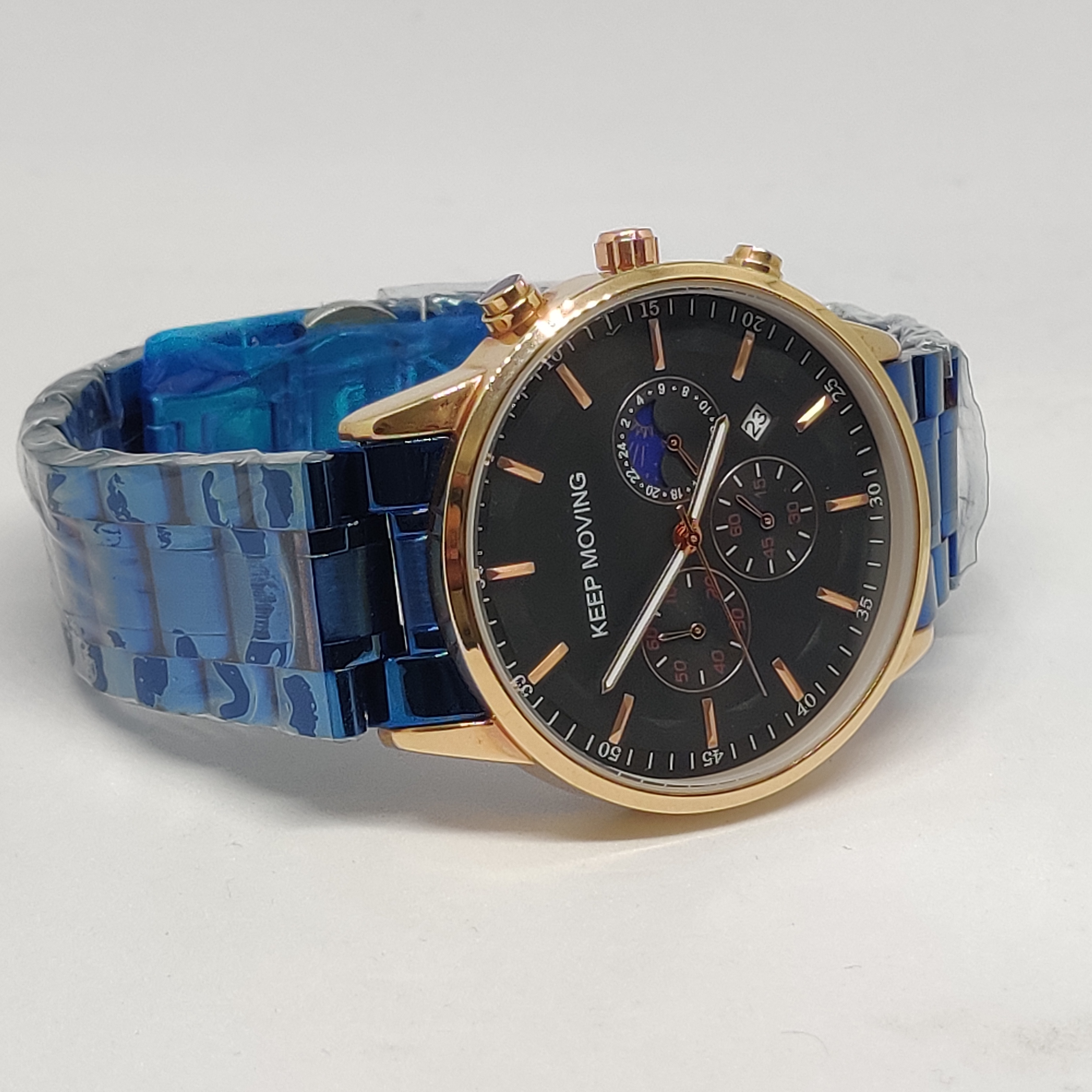 Keep Moving Luxury Blue Watch For Men - Watch For Men | Daraz.com.bd