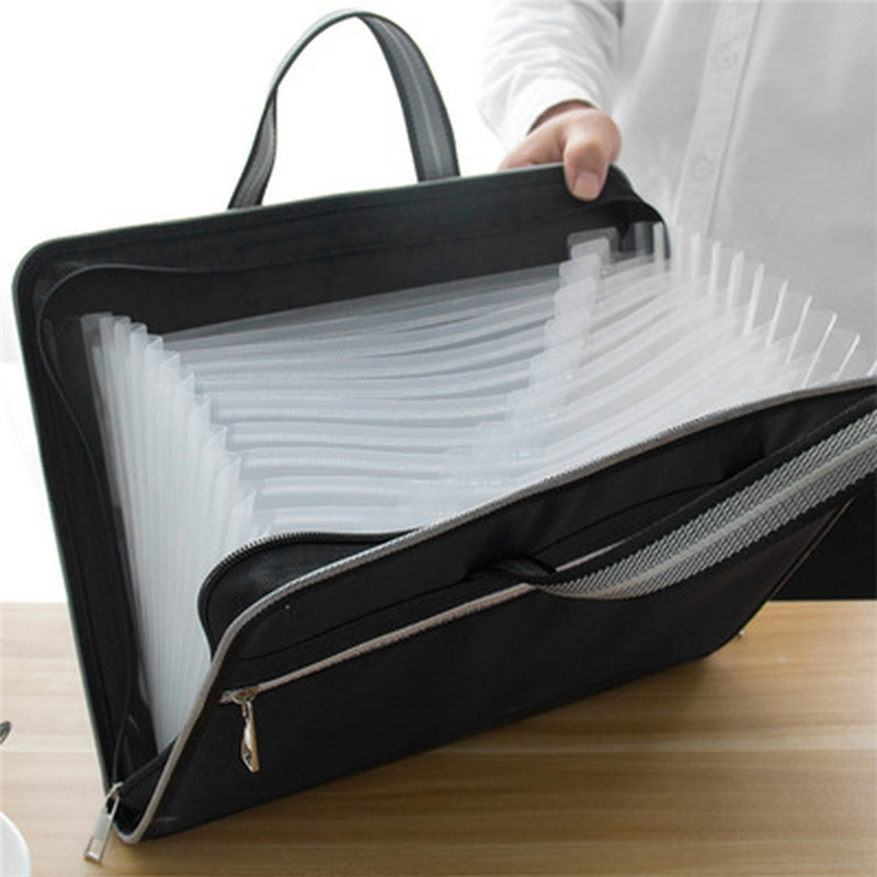 1 Piece Business Zipper Waterproof Insert File Bag A4 Paper Folder ...