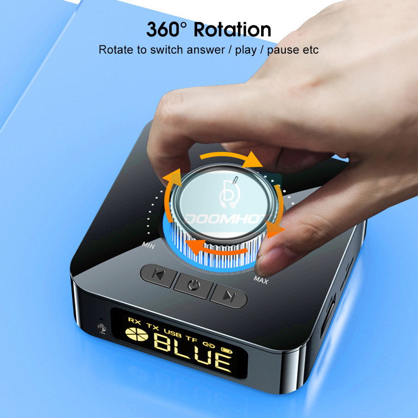 DoomHot Two In One Audio Bluetooth Adapter Digital Display 5.0 ...