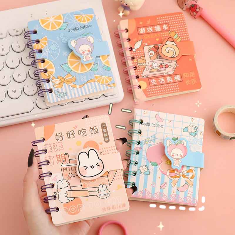 Cute Mini Portable Coil Notepad Diary Book Exercise Book Escolar ...