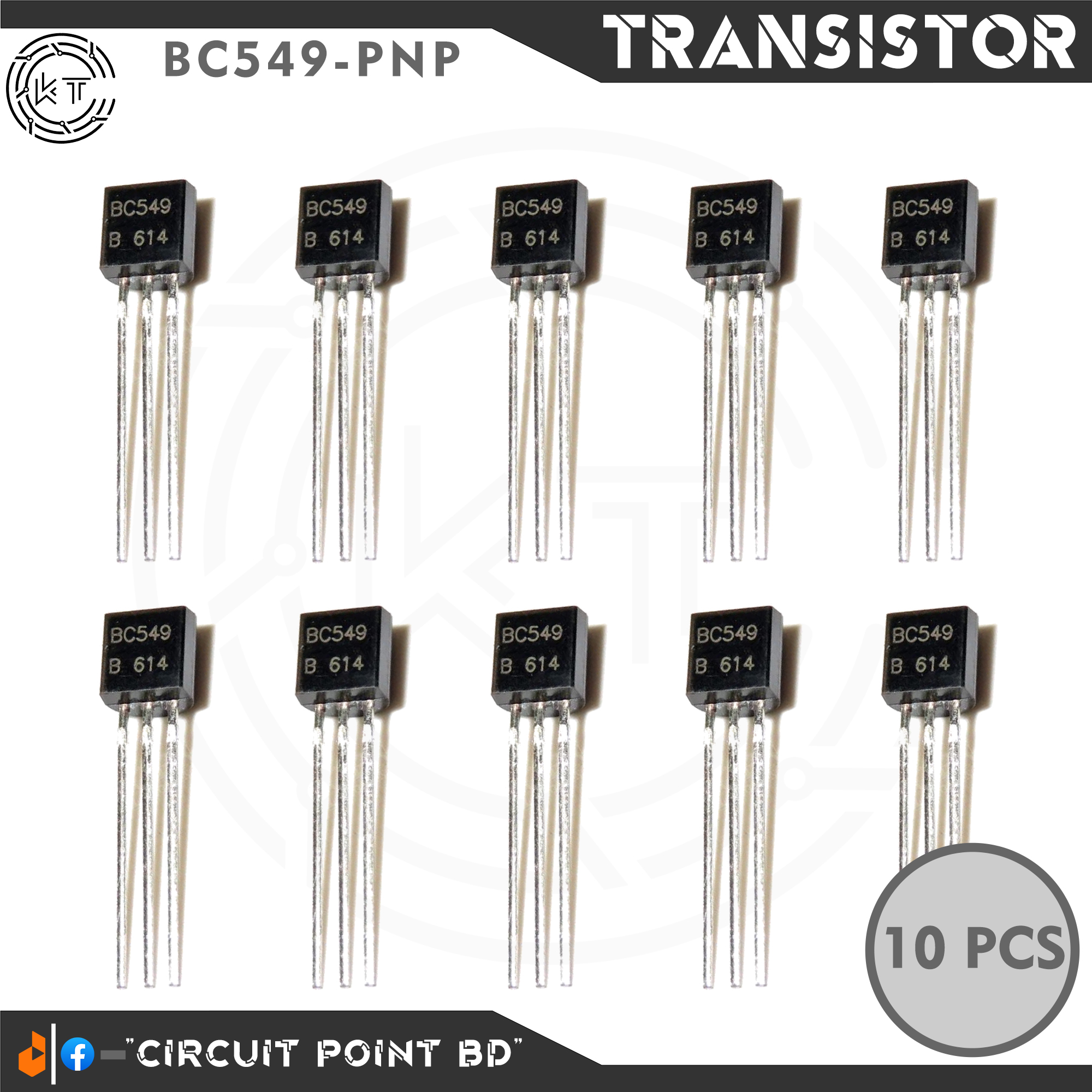 5Pcs BC549 PNP Transistor For Electronics and DIY Project. | Daraz.com.bd