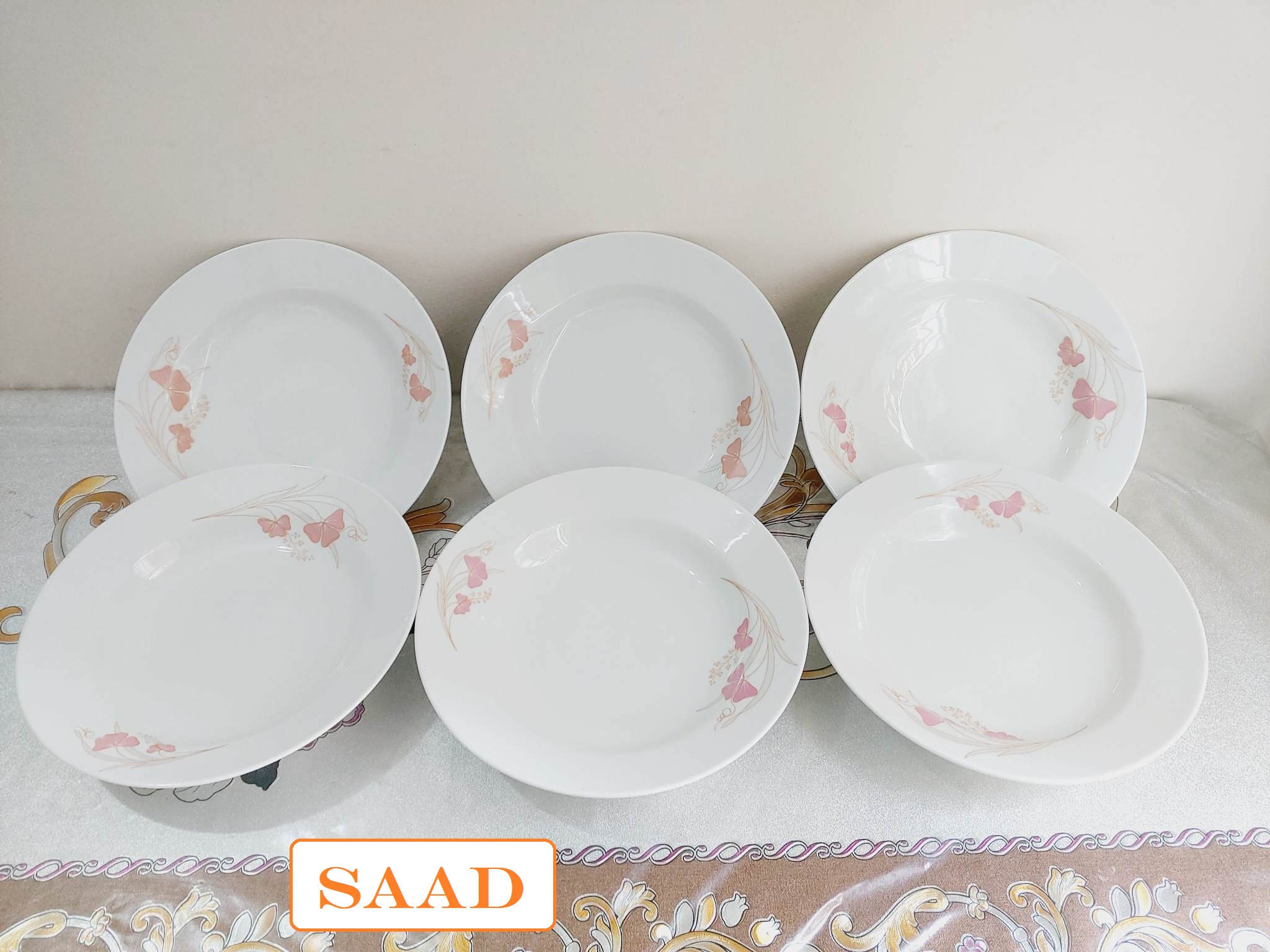 6 Pcs Deep Dinner Plate set 9 Inch. Everyday Use Rice Dinner Plate ...