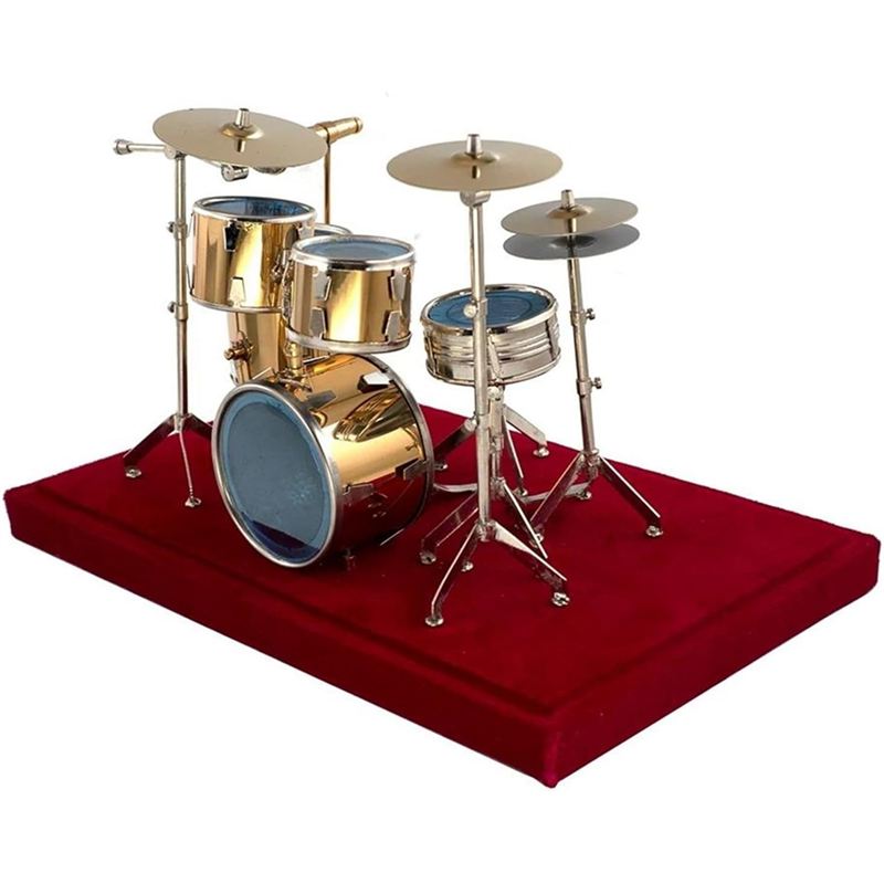 Miniature Jazz Drum Kit Model Mini Drum Cymbal Musical Instrument Model ...