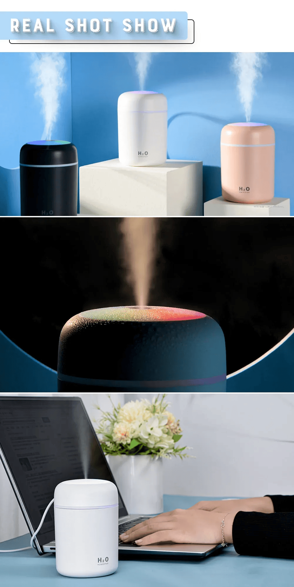 Usb Humidifier With Led Rgb Light