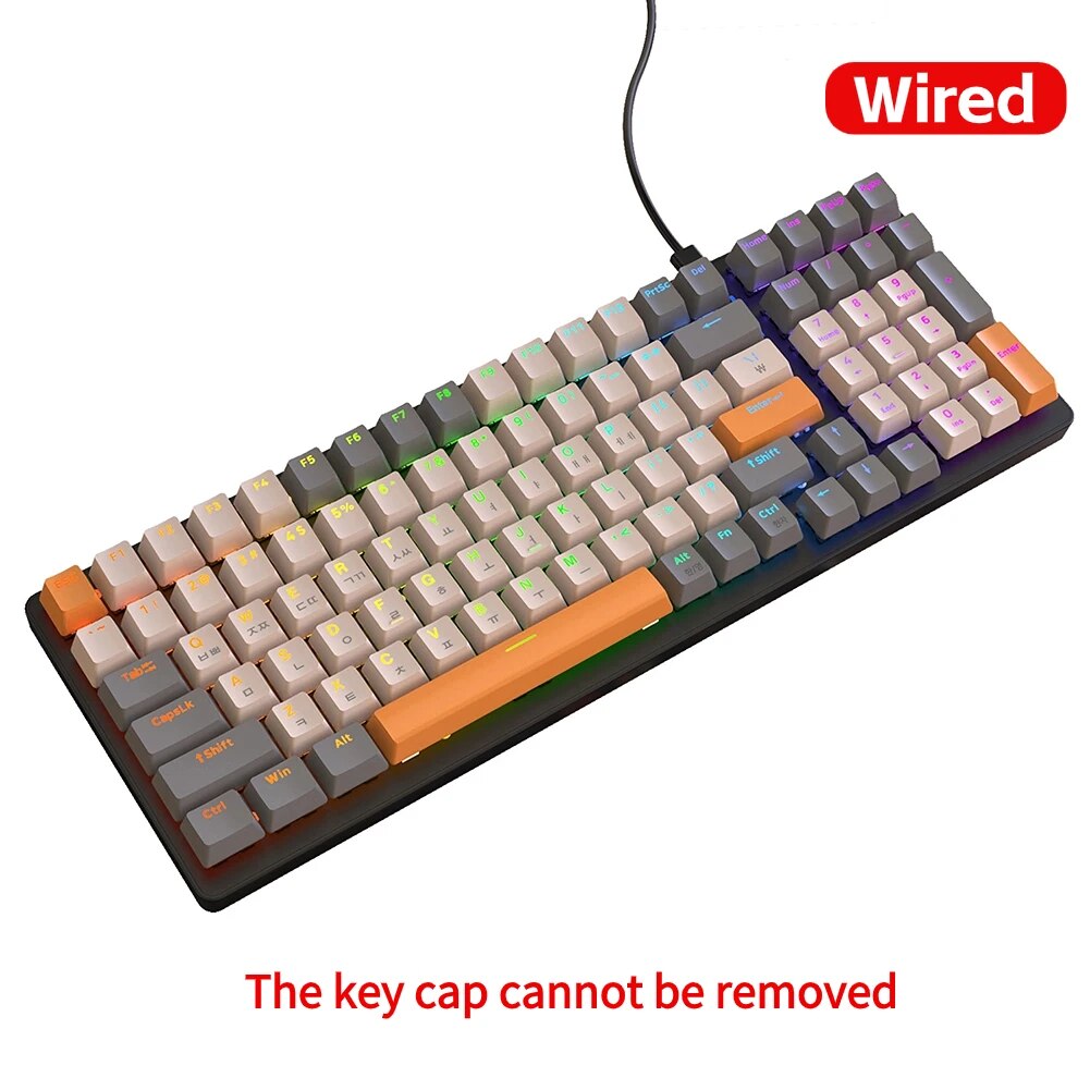 K6 K3 Mechanical Keyboard Wireless/Wired 100 Keys Keycaps Red/Blue ...