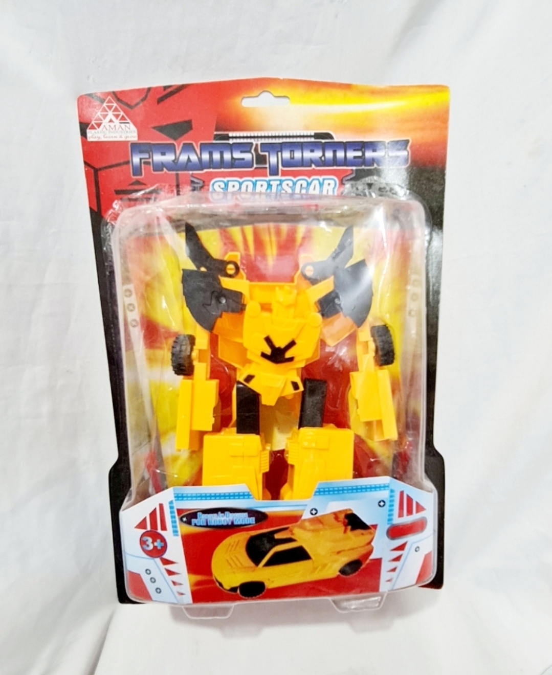 Transformer Robot Toy Car intelligent game block toy - Yellow red ...