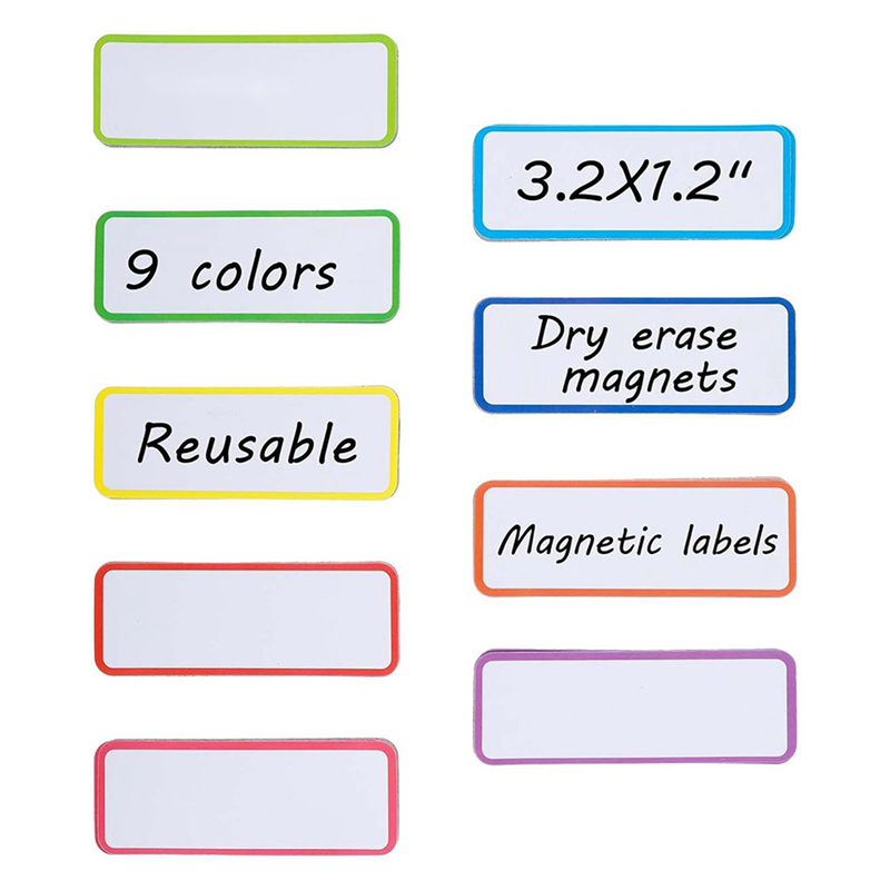 108 Pcs Magnetic Dry Erase Labels Reusable Strips Classroom Name Tags ...