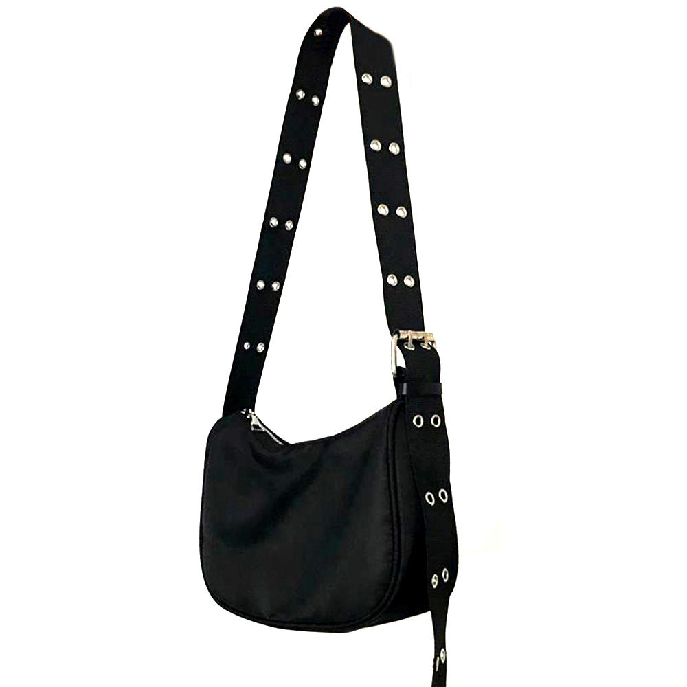 Trendy Crossbody Bags Double-breasted Adjustable Strap Black Women's ...
