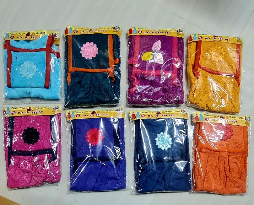 Multicolor Basin Hand Towel Standard Quality Basin Hand Towel Soft 1 ...