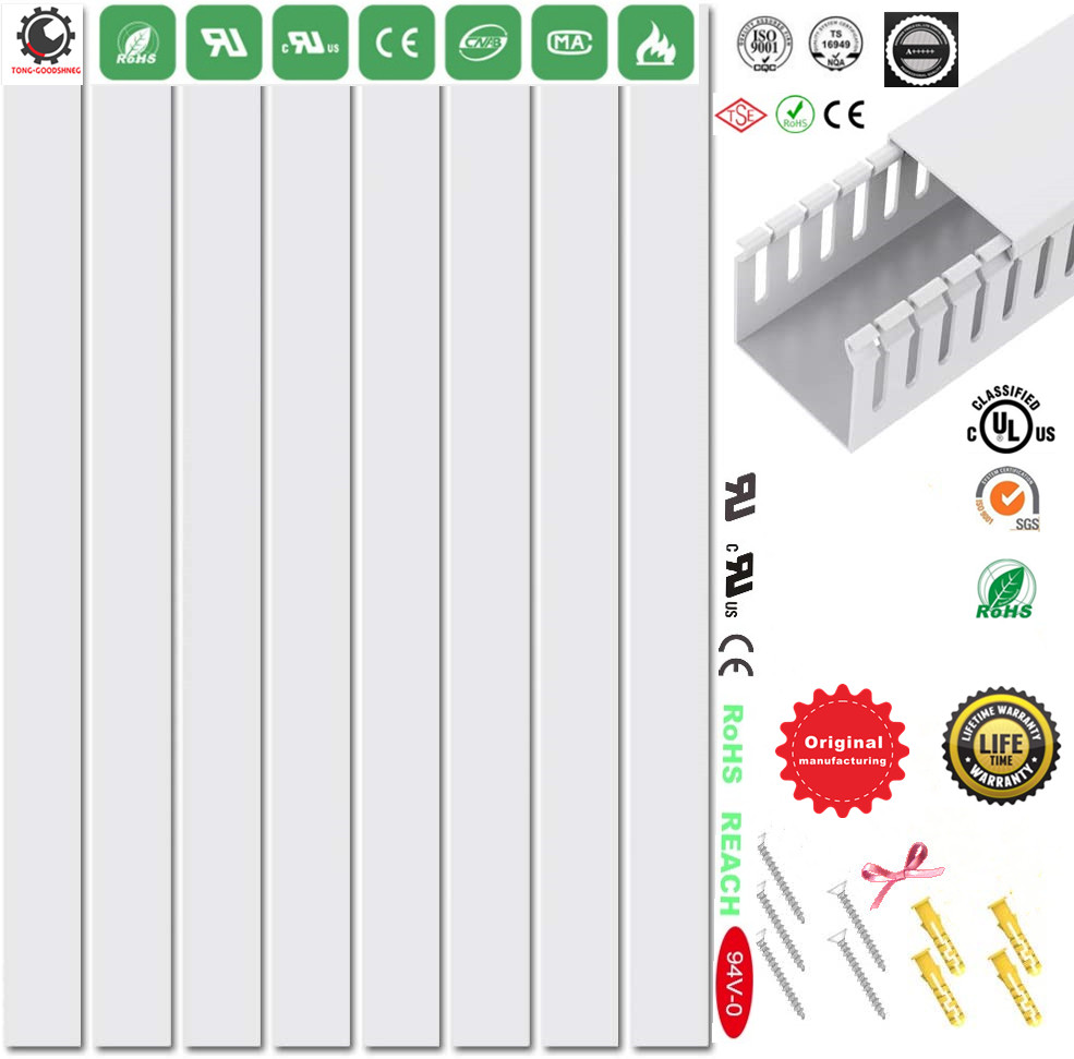 Grey Server Rack Cable Management Finger Duct w/ Cover Open Slot Wire ...