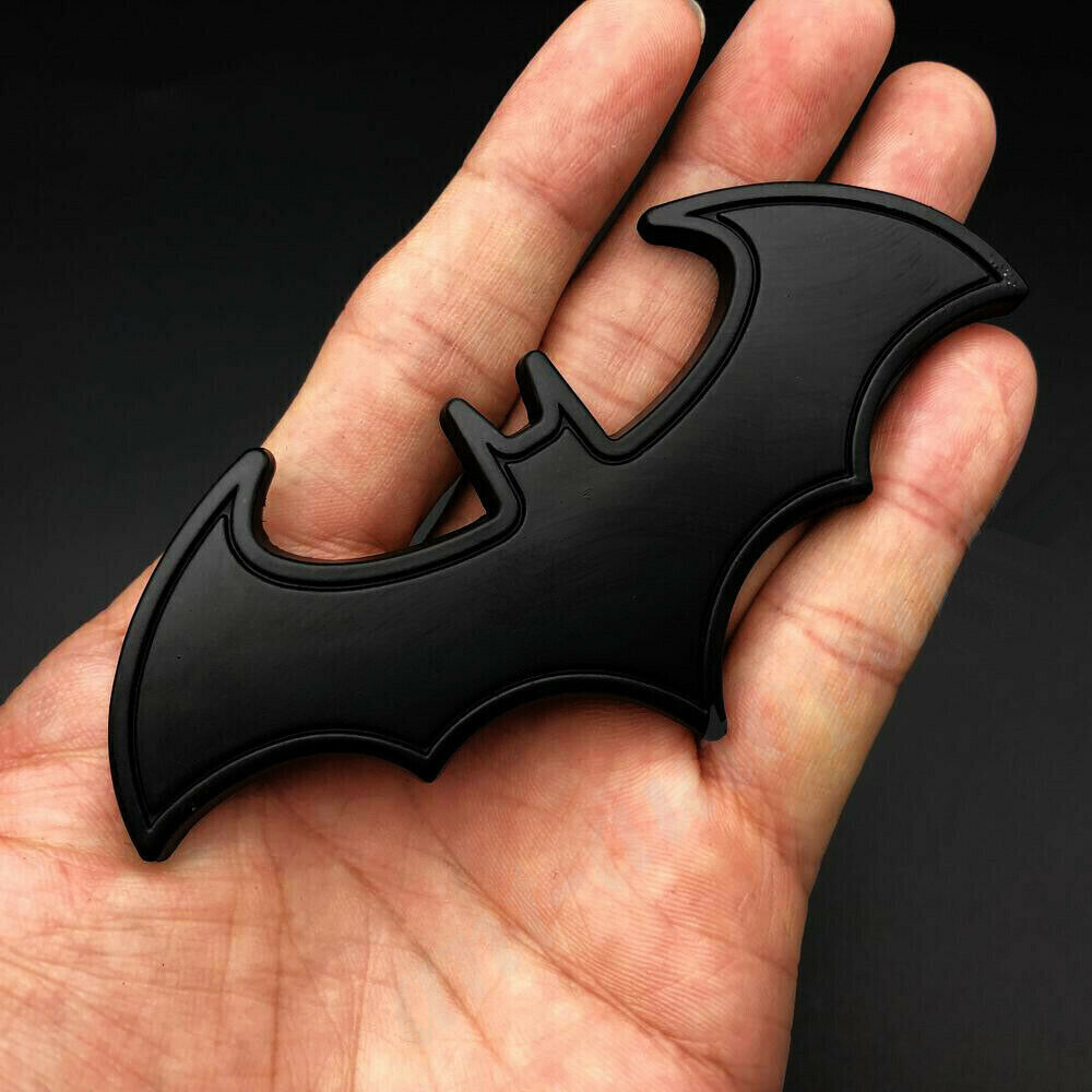 3D Metal Batman Car Sticker Logo for Bike Motor Car Silver Chrome Motor ...