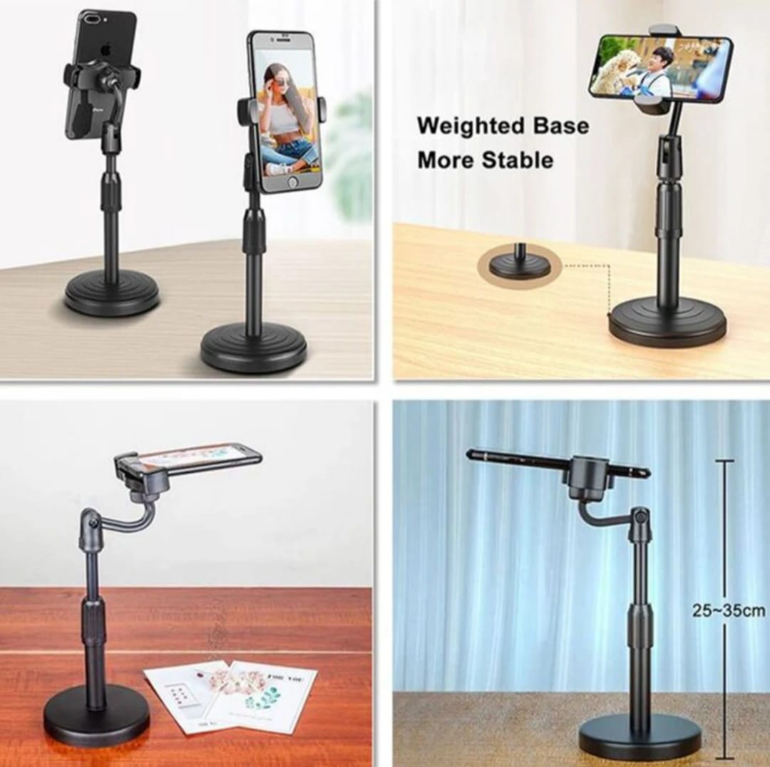 Desktop Mobile Phone Holder Height Adjustable Stand & 360° Rotatable ...