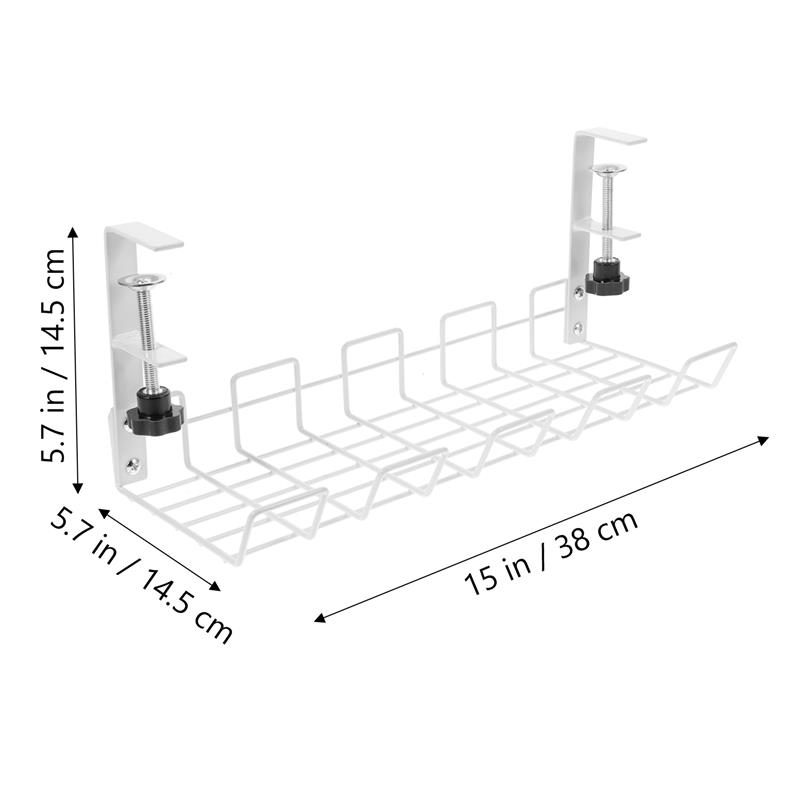 Under Desk Wire Storage Rack Under Desk Cable Organizer Wire Cable Tray ...