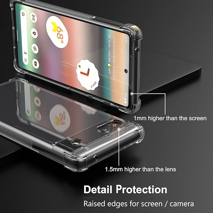 Google Pixel 6A Flexible Clear Transparent Soft Tpu Back Case Cover