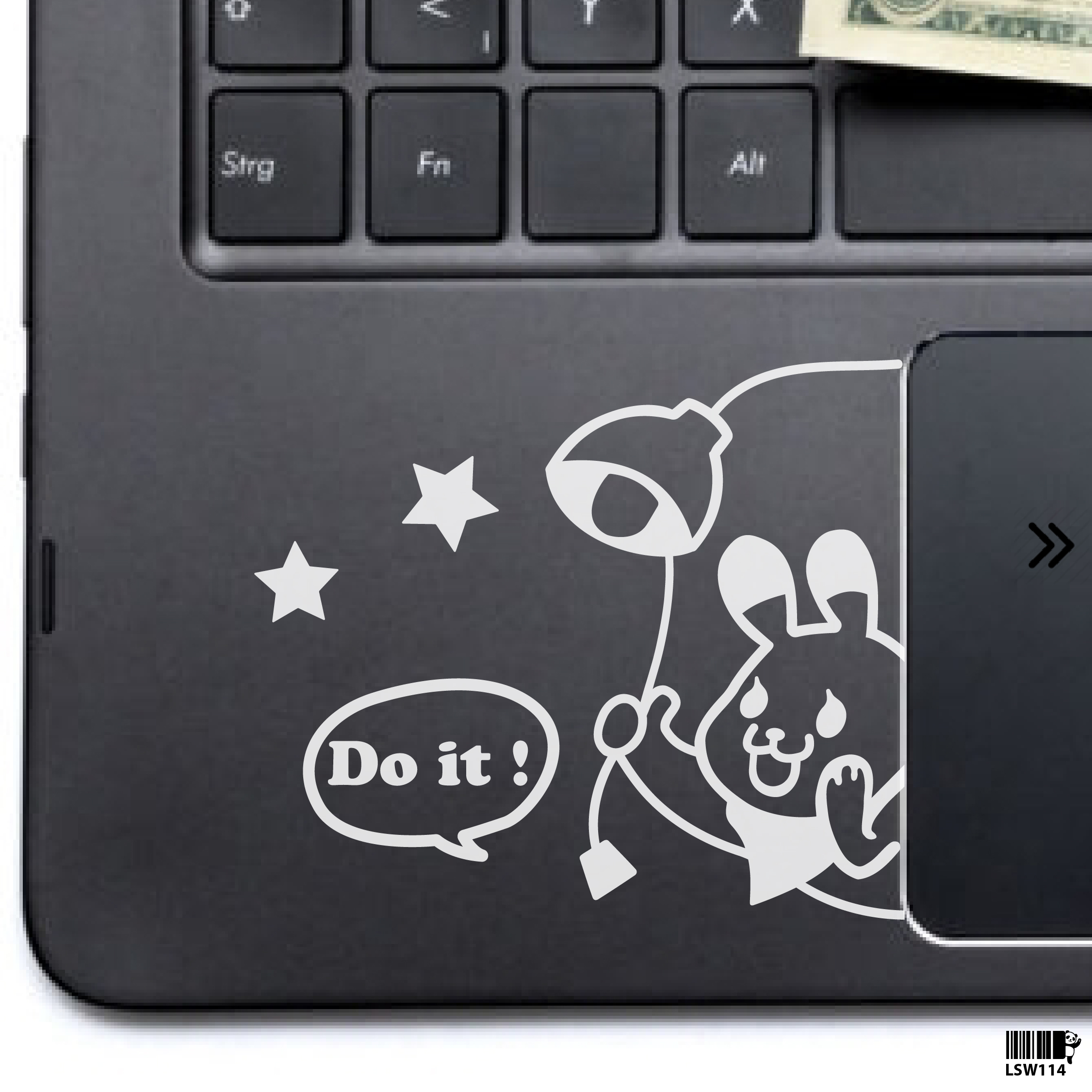 Cartoon Cat Motivation (Left) Laptop Skin & Laptop Sticker Waterproof ...
