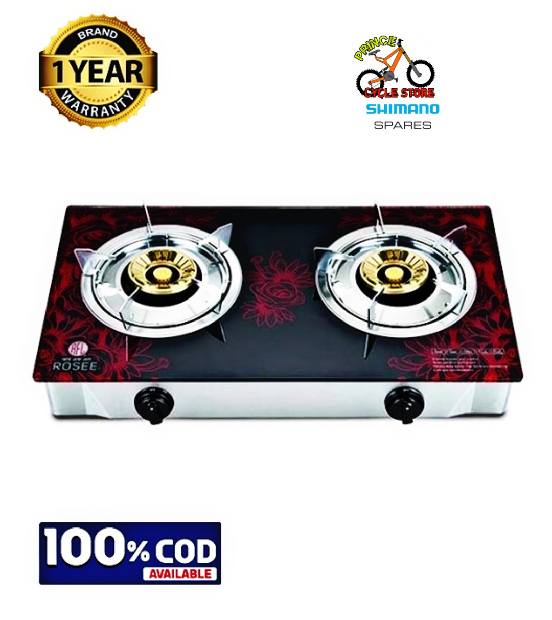 RFL Glass Double Gas Stove Rosee LPG Variant | Daraz.com.bd