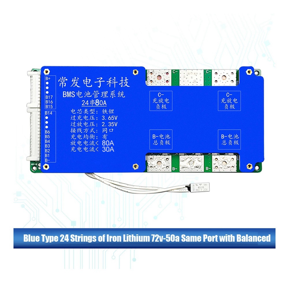 24S 72V 80A LiFePO4 Battery Protection Board Lithium Battery Protection ...