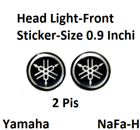 Motorcycle Yamaha 3D Logo Sticker for head light front - silver colol 2 ...