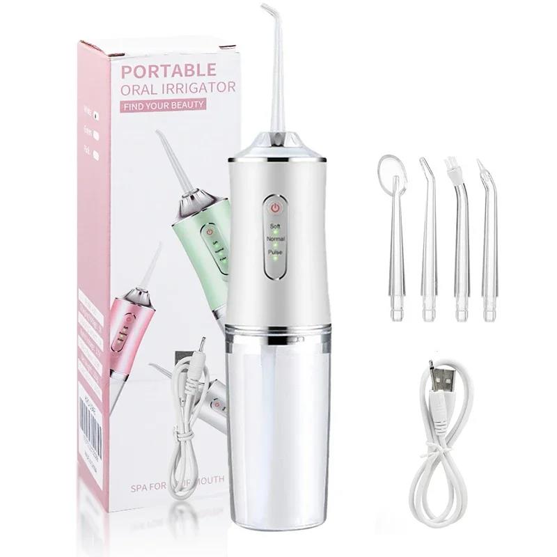 Oral Irrigator Portable Dental Water Flosser USB Rechargeable Water Jet ...