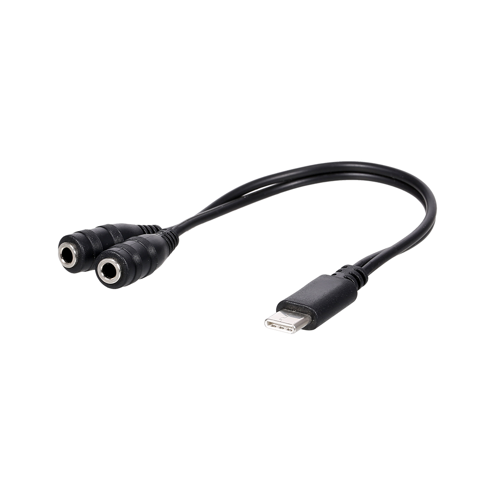 Type-C Headphone Adapter Type-C Male to Dual 3.5mm Female Adapter Cable ...