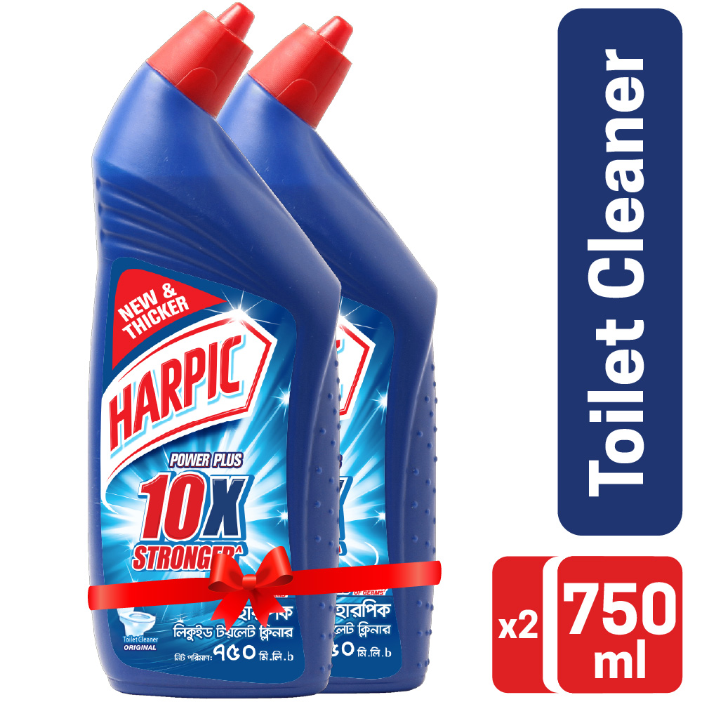 Harpic Toilet Cleaner 1.5L (750ml X 2), Double Pack Original Power Plus ...