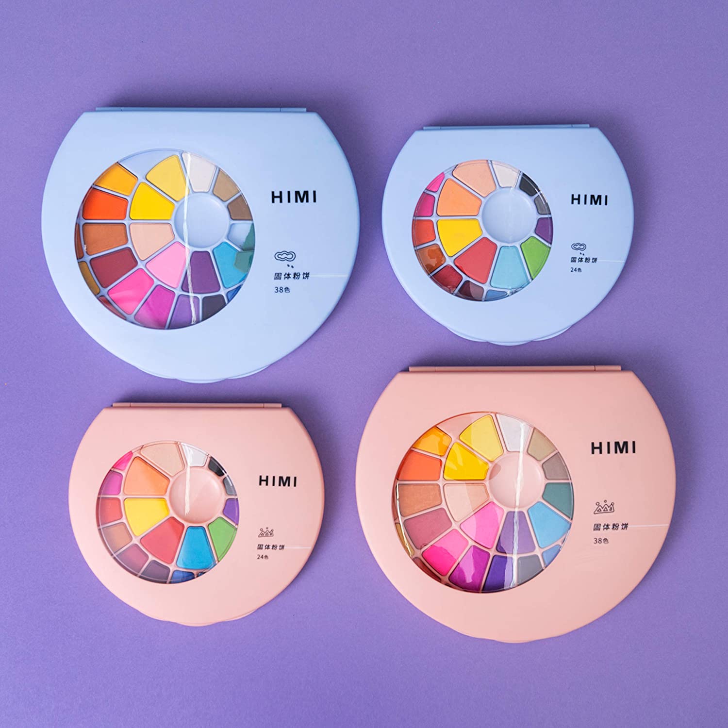 MIYA HIMI Water Color Palette - 24/38 Assorted Colors Easy to Blend ...