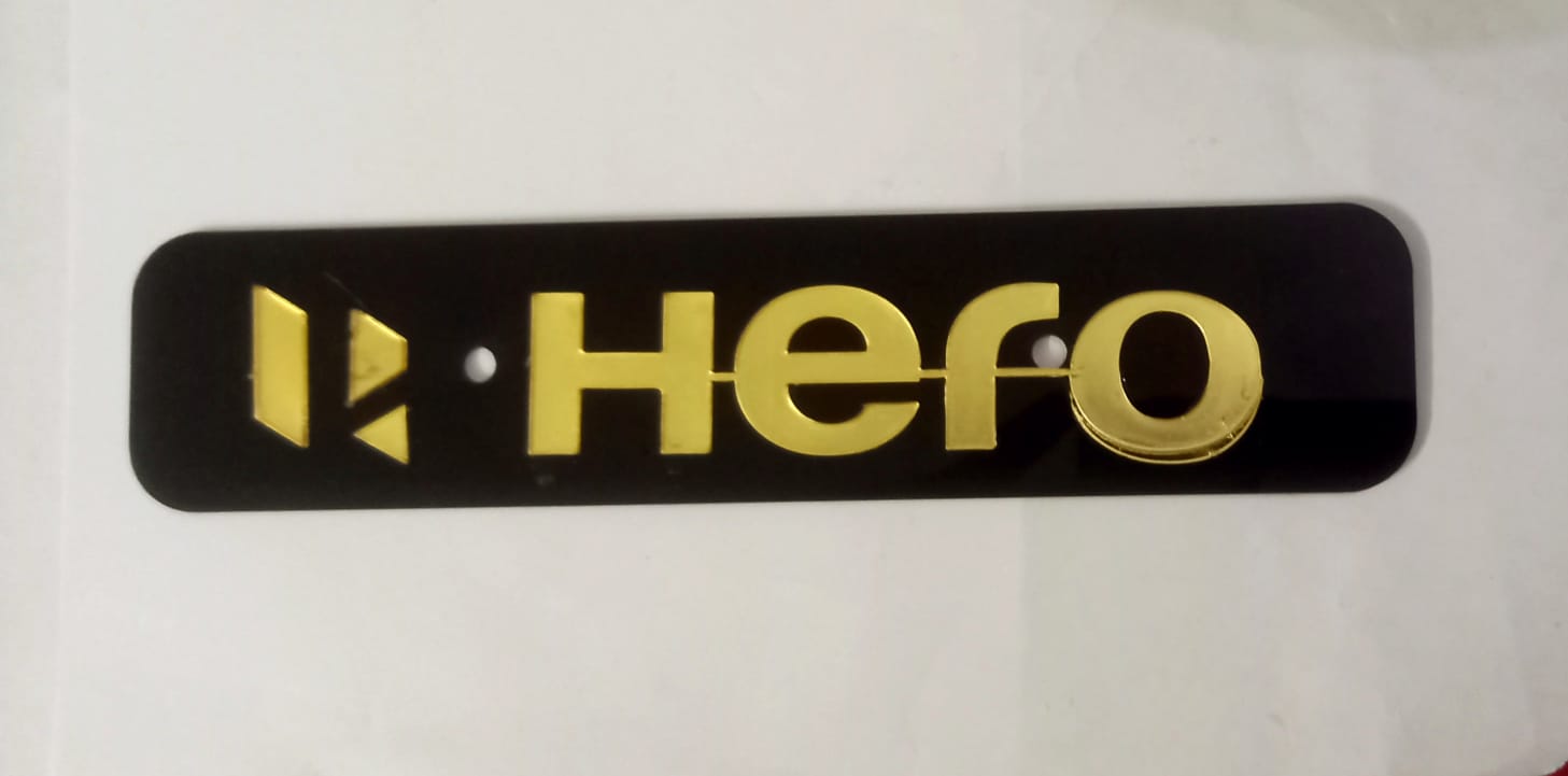 Hero Front Name Plate For Motorcycle -gold | Daraz.com.bd