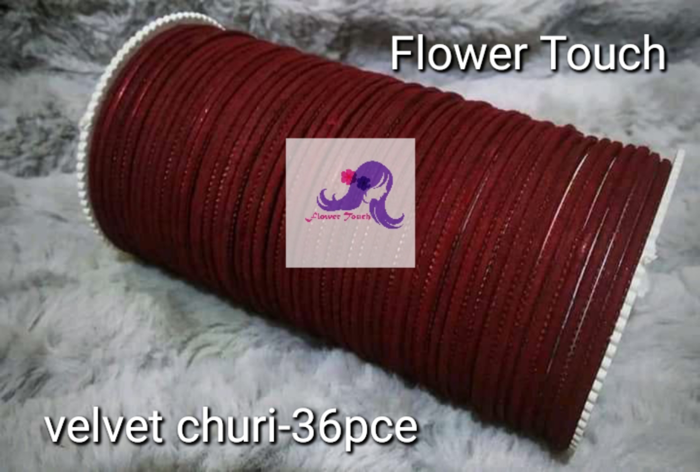 velvet churi khoyeri colour 36pce for girls and womens dark red colors ...