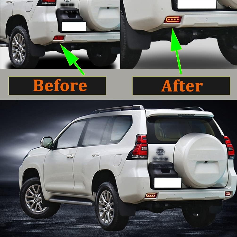 LED Rear Bumper Reflector Light for Toyota Land Cruiser Prado FJ150 ...