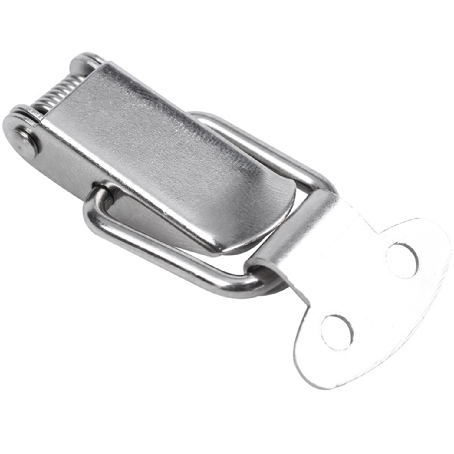 Cabinet Silver Tone Spring Loaded Toggle Switch Latch Hasp 4 pcs ...