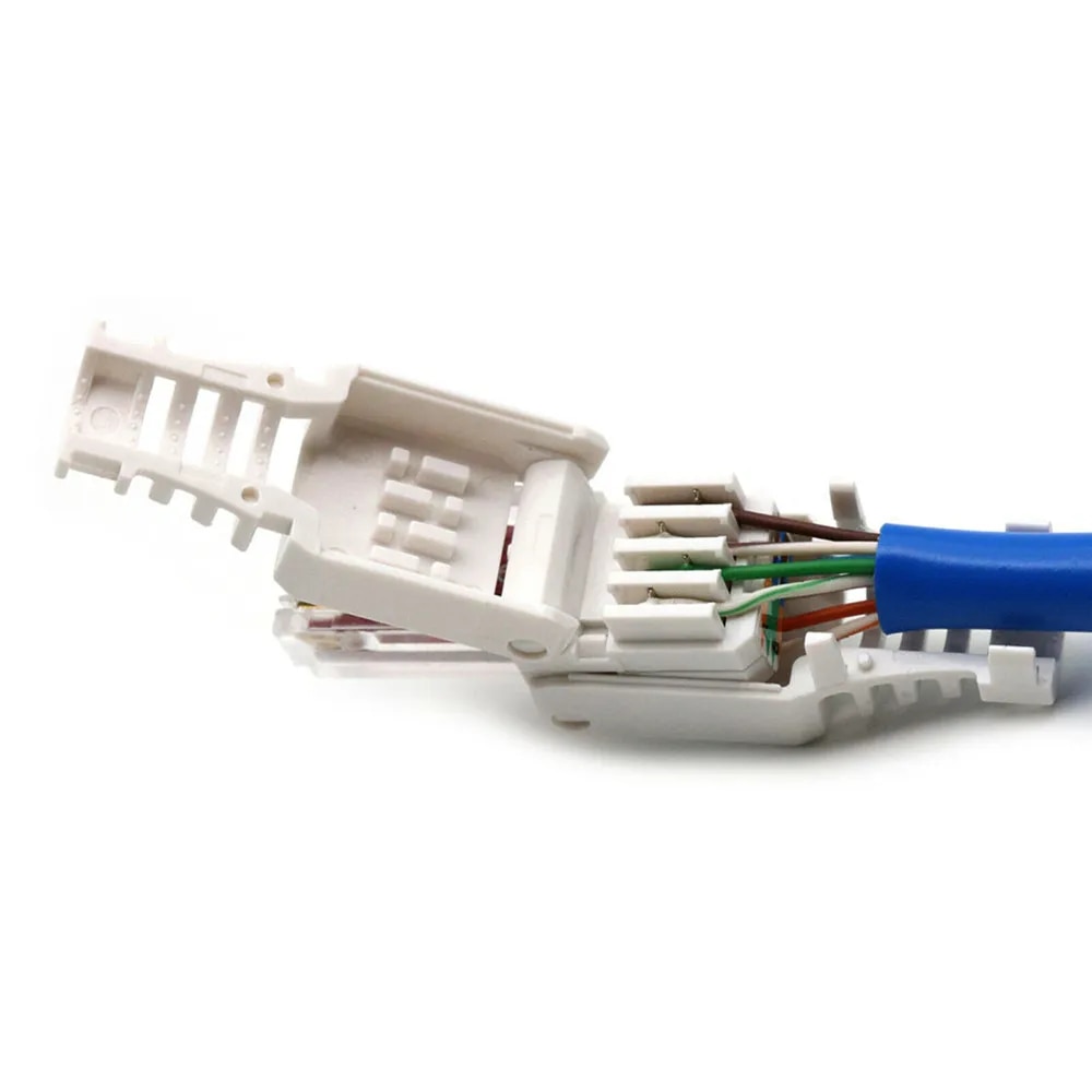 Multiple RJ45 Tool-less CAT6 Unshielded Crystal Head Plug Pressure Free ...