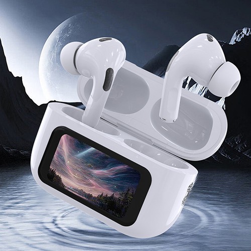 A9 Pro Touch Screen ANC Wireless Earphones TWS Noise Cancelling Earbud ...