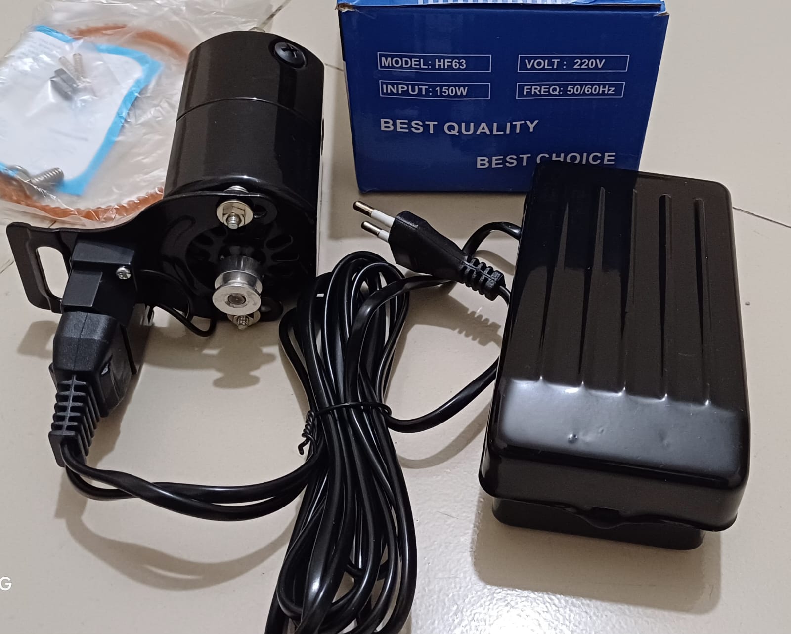 220V 150W Sewing Machine Motor 6500RPM Sewing Motor with Foot Pedal ...